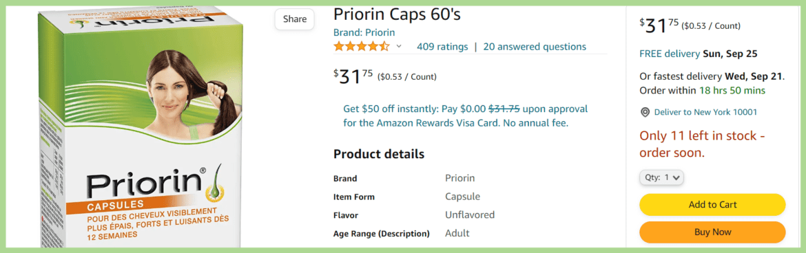 My Review: Priorin Hair Growth (Ingredients & Side Effects) - Does It ...